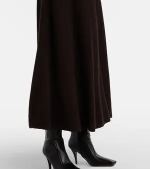 LISA YANG Torie High-rise Cashmere Maxi Skirt - Brown