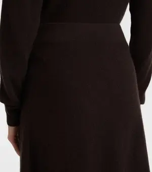 LISA YANG Torie High-rise Cashmere Maxi Skirt - Brown