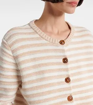 The Upside Isabeli Striped Organic Cotton Cardigan