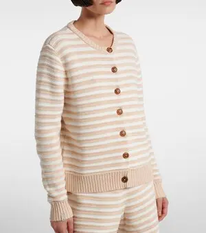 The Upside Isabeli Striped Organic Cotton Cardigan
