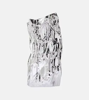 101 COPENHAGEN Kami Medium Ceramic Vase - Silver