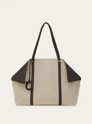 FERRAGAMO Tote Bag With Fringe Detail - Brown