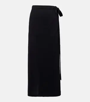 TOTEME Cotton And Silk Midi Skirt - Black