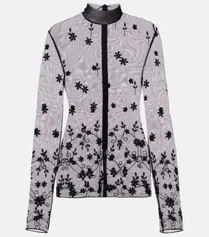 TOTEME Embroidered Tulle Blouse