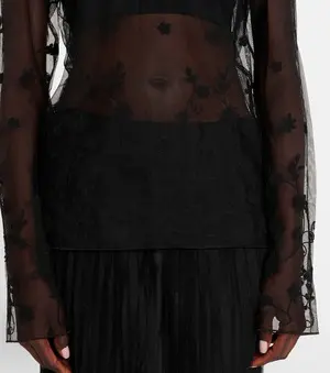 TOTEME Embroidered Tulle Blouse