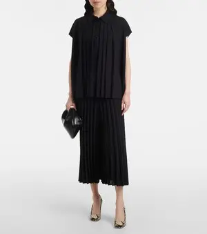 JOSEPH Anvers Airy Plissé Cropped Culottes