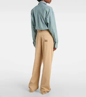Miu Miu High-rise Wide-leg Jeans