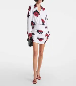 Norma Kamali Printed Jersey Minidress