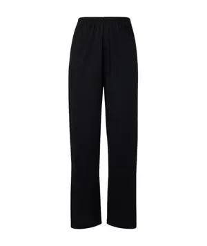 TOTEME Cotton And Silk Straight Pants - Black