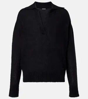 TOM FORD Cashmere And Silk Polo Sweater - Black