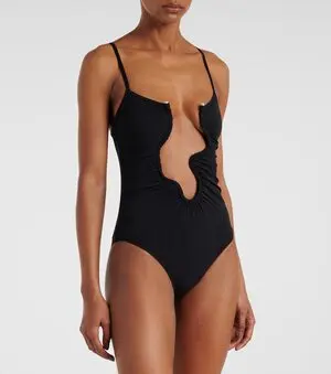 Christopher Esber Salacia Cut Out One Piece Swimsuit In Panna+panna+uwhite