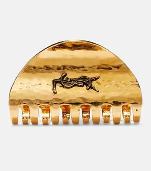 Saint Laurent Cassandre Hair Clip - Gold