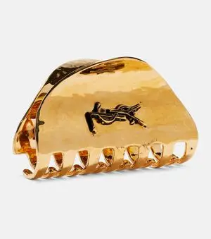 Saint Laurent Cassandre Hair Clip - Gold