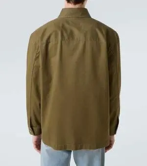 Saint Laurent Cassandre Cotton And Linen Overshirt
