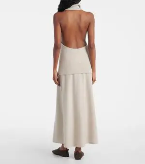 LISA YANG Maddie Cashmere Turtleneck Top - Beige