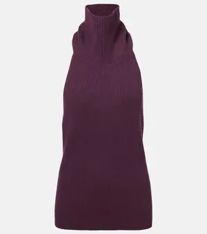 LISA YANG Maddie Open-back Cashmere Top - Brown
