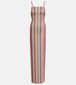Missoni Zigzag Lamé Maxi Dress - Multicoloured
