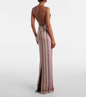 Missoni Zigzag Lamé Maxi Dress - Multicoloured