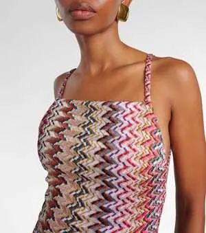 Missoni Zigzag Lamé Maxi Dress - Multicoloured