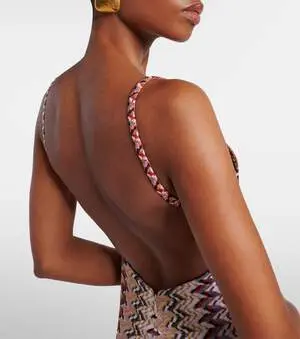 Missoni Zigzag Lamé Maxi Dress - Multicoloured