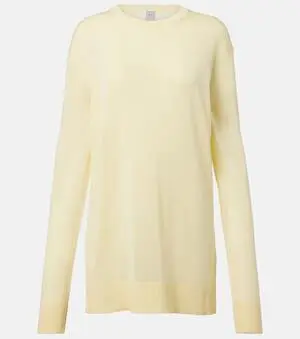 TOTEME Oversized Semi-sheer Sweater - Yellow