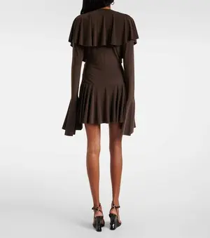 Norma Kamali Ruffled Jersey Minidress