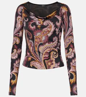 Etro Paisley Jersey Top - Multicoloured