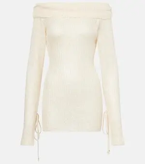 BANANHOT Rory Sequin Knit Minidress - White