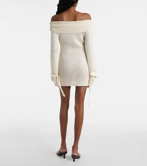 BANANHOT Rory Sequin Knit Minidress - White