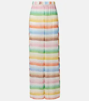Missoni Zigzag Knit Wide-leg Pants - Multicoloured