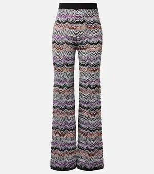 Missoni Zigzag Knitted Wide-leg Pants - Multicoloured