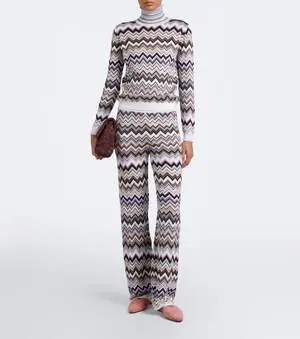 Missoni Zigzag Knit Wide-leg Trousers