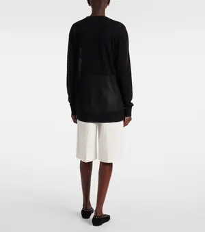 TOTEME Oversized Crewneck Sweater - Black