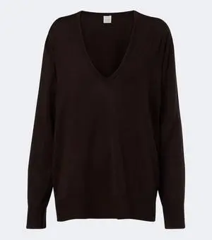 TOTEME Oversized Crewneck Sweater - Brown