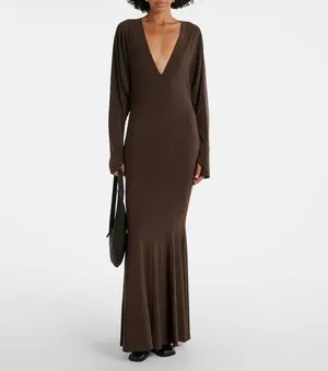 Norma Kamali Draped Jersey Gown