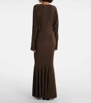 Norma Kamali Draped Jersey Gown