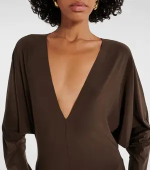 Norma Kamali Draped Jersey Gown