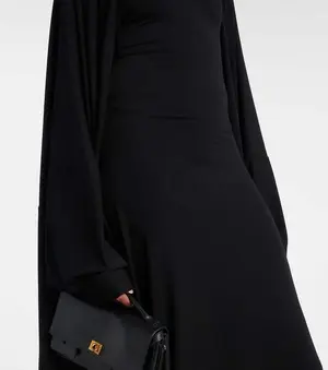 Balenciaga Caped Jersey Gown