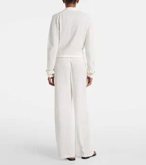 TOTEME Cotton And Silk Wide-leg Pants