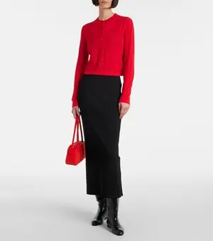 Khaite Dixi Knitted Midi Dress - Black