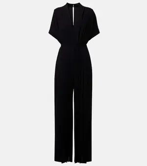 JOSEPH Sofia Plissé Jumpsuit - Black