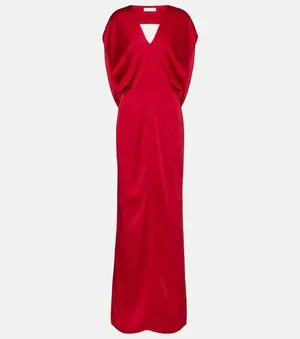 Stella McCartney Draped Satin Gown - Red