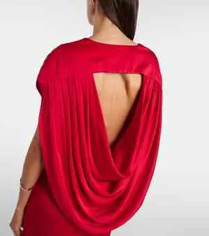 Stella McCartney Draped Satin Gown - Red