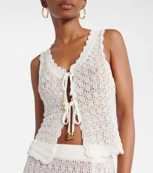 GANNI Crochet Top