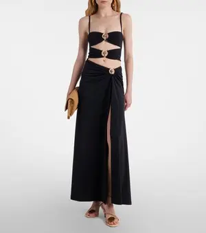 Christopher Esber Orbit Jersey Maxi Dress - Black