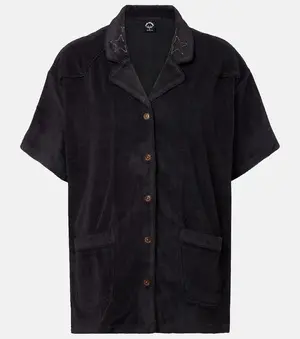 The Upside Saddle Up Cotton-blend Terry Shirt - Black