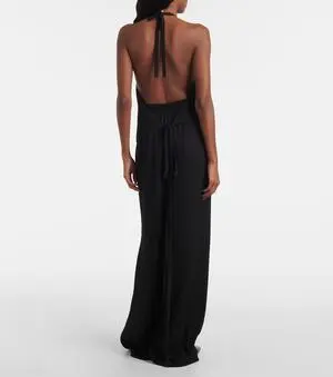 JOSEPH Suez Pleated Halterneck Vest - Black