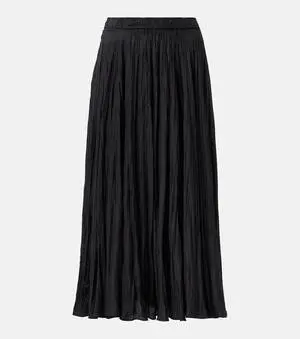 JOSEPH Sully Silk Midi Skirt - Black