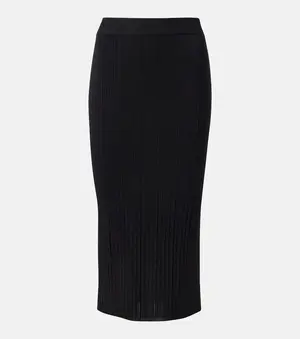 JOSEPH Ribbed-knit Midi Skirt