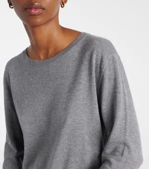 LISA YANG Maurie Cotton And Cashmere Sweater - Grey
